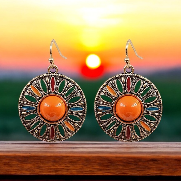 The Peaceful Gypsie | Jewelry | New Sunrise Enamel Stones Dangle ...
